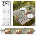 Boho Flowers Table Runner Linen Burlap Table Runner 60 Inches Long ...