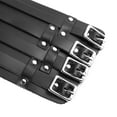 HZMAN Mens Leather Wide Triple Strap Cuff Wrap Gauntlet Wristband ...