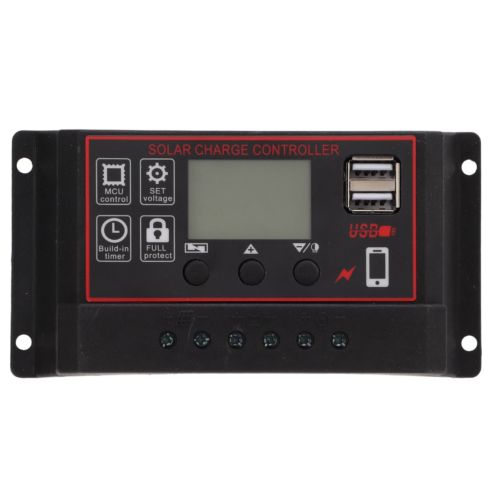Controlador de carga solar Panel solar Regulador inteligente de batería ...