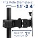 Mount-It! Monitor Truss/Pole Monitor Mount | Fits 17"-32" Computer ...