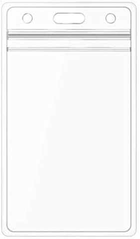 10 Pack Heavy Duty ID Card Badge Holder with Resealable Zipper ...