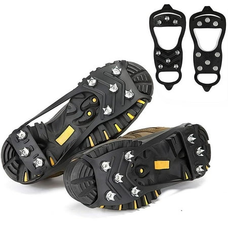 wuaynoat Boot Crampons 8-Studs Snow Ice Traction Shoe Boot Cleats Firm ...