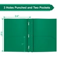 Vivin Heavy Duty Plastic Folder with Two Pockets and Three Prongs, Letter Size, Waterproof Green ...