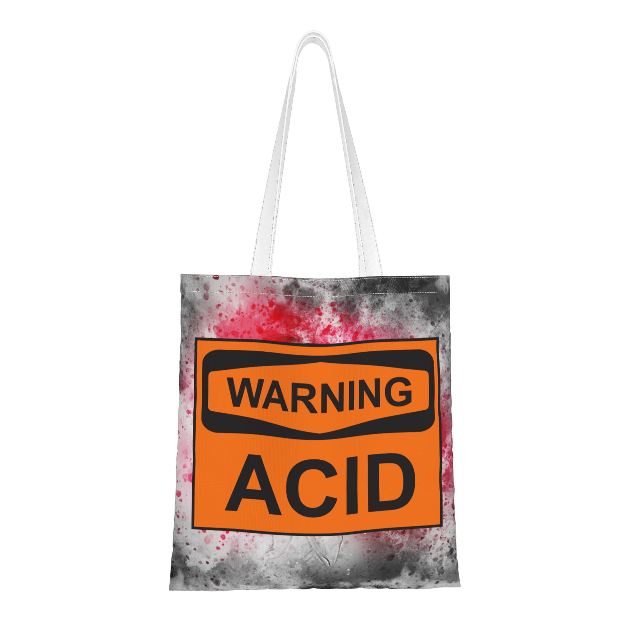 DouZhe Reusable Grocery Bags, Warning Acid Sign Lightweight Polyester ...