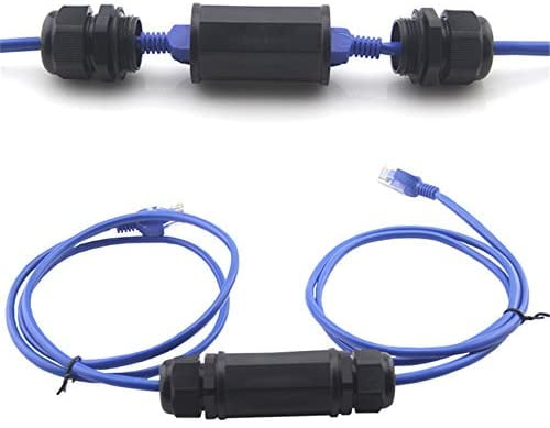 Toptekits (5 Pack) RJ45 Waterproof Connector IP67 Ethernet Network Cable Connector Double Head ...