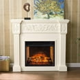 Southern Enterprises Calvert Carved Electric Fireplace, Espresso Finish ...