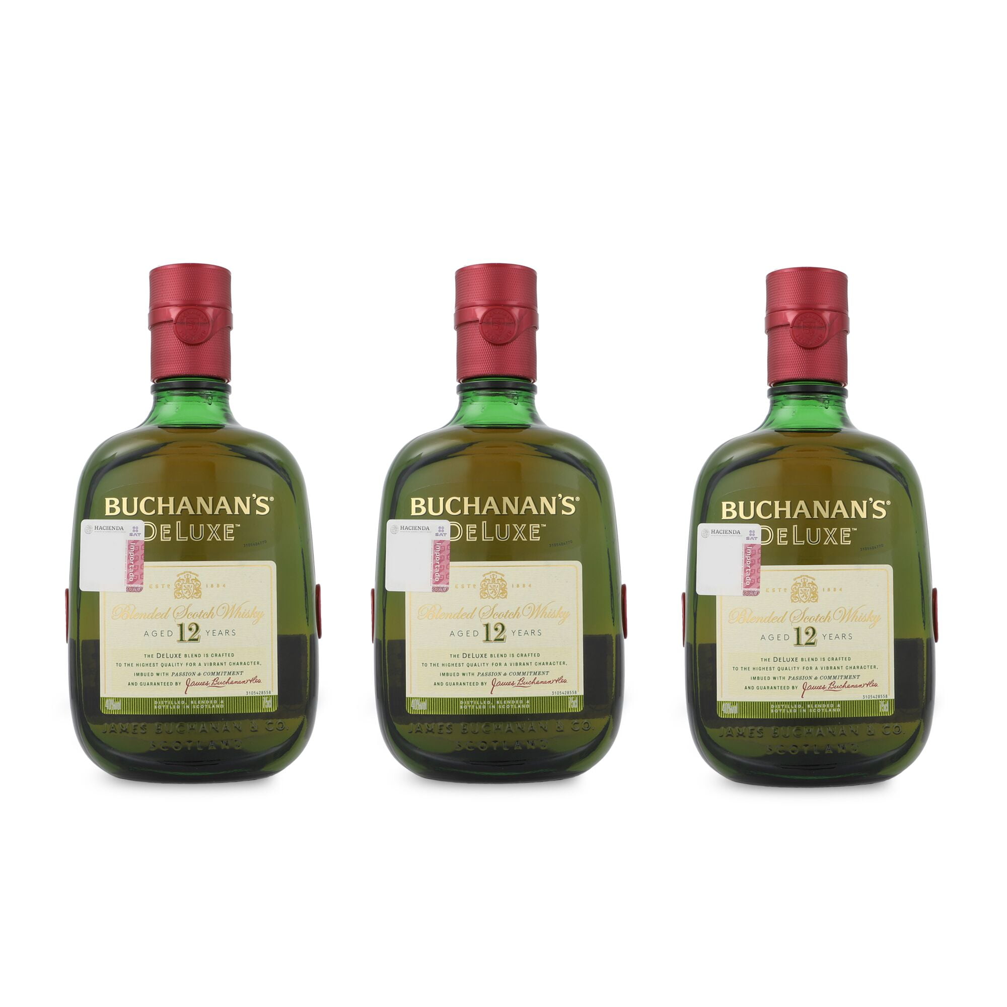 PAQUETE WHISKY BUCHANAN'S DELUXE 12 BLENDED SCOTCH 750ML X3 | Walmart ...