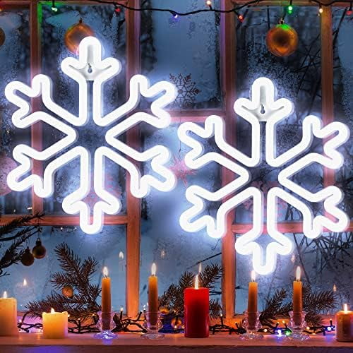 Click here for Chenxiayu Christmas Neon Snowflake Light  12 Inch... prices