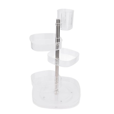 360 Degree Rotating Makeup Rack, Stable Structure Rotating Storage Rack ...