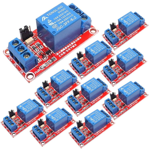 ANMBEST 10PCS 5V Relay Module with Optocoupler High or Low Level Trigger Expansion Board for ...