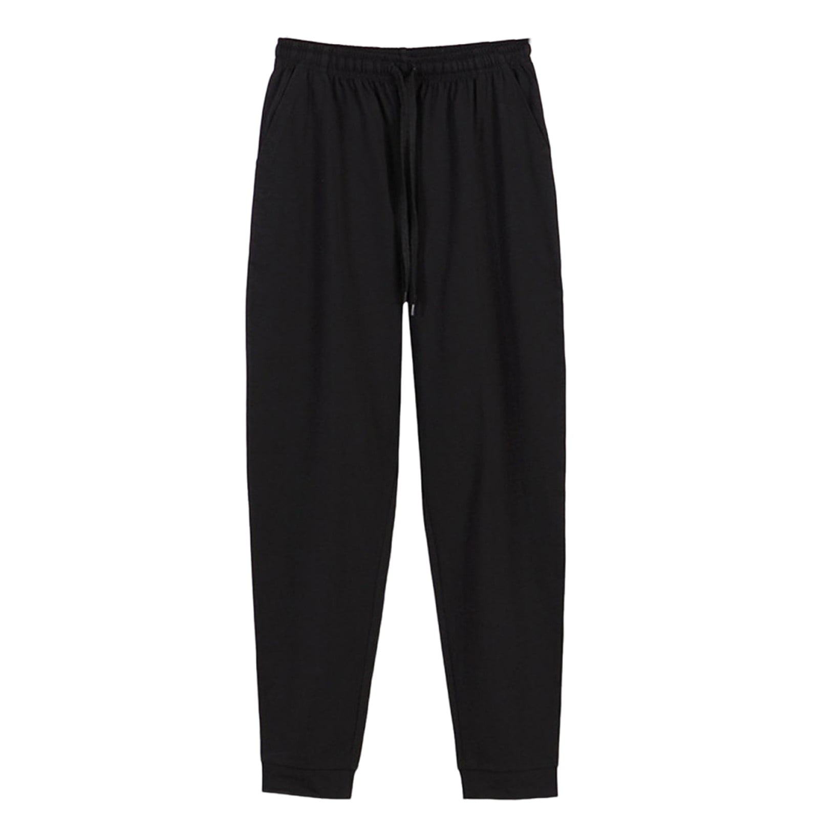 Men's Cotton Pajama Joggers Big & Tall Long Sleeping Pants with Pocket ...