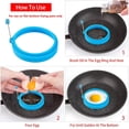 8 Pack Silicone Round Egg Cooking Rings,Non-Stick Frying Egg Maker ...