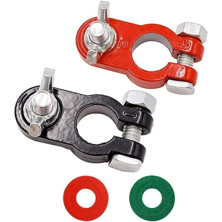 HUSERYT Battery Connector Clamp, 2Pcs Car Battery Terminal Connectors ...