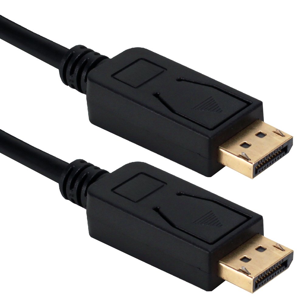 QVS 10 ft. DisplayPort UltraHD Cable with Latches, Black - Walmart.com ...
