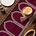 Double Arches Table Runner 13x72 Inch Ethnic Purple Gold Ornate Frame ...