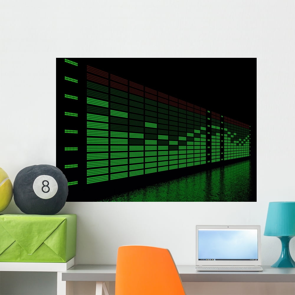 Graphic Equalizer Wall Mural Decal by Wallmonkeys Vinyl Peel and Stick ...