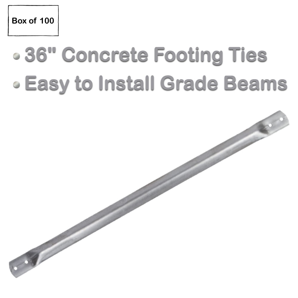 Clover Products 36'' Concrete Footing Ties for Foundation Formwork or ...