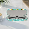 1pc PU Leather Hard Shell Glasses Case with Iron & Flocking for ...