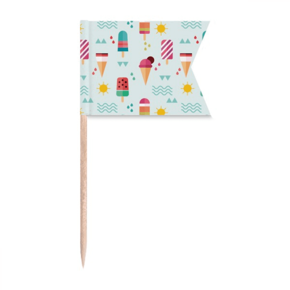 Sun Mountain River Popsicle Sweet Ice Toothpick Flags Labeling Marking ...