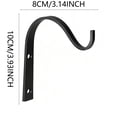 Tuscom Wrought Iron Wall Hook Curved Heavy Duty Metal Bracket Vintage ...