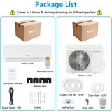 ROVSUN 9,000 BTU Mini Split AC/Heating System with Inverter, 19SEER ...