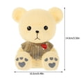 Unbreakable Cute Bear Shaped Piggy Bank Money Pot Coin Saving Desktop ...