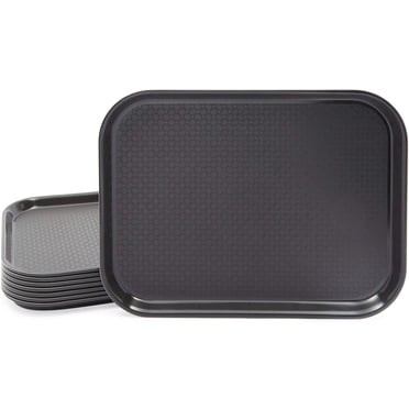 Jubilee 10" x 14" Restaurant Serving Trays (Set of 2), Black - NSF ...