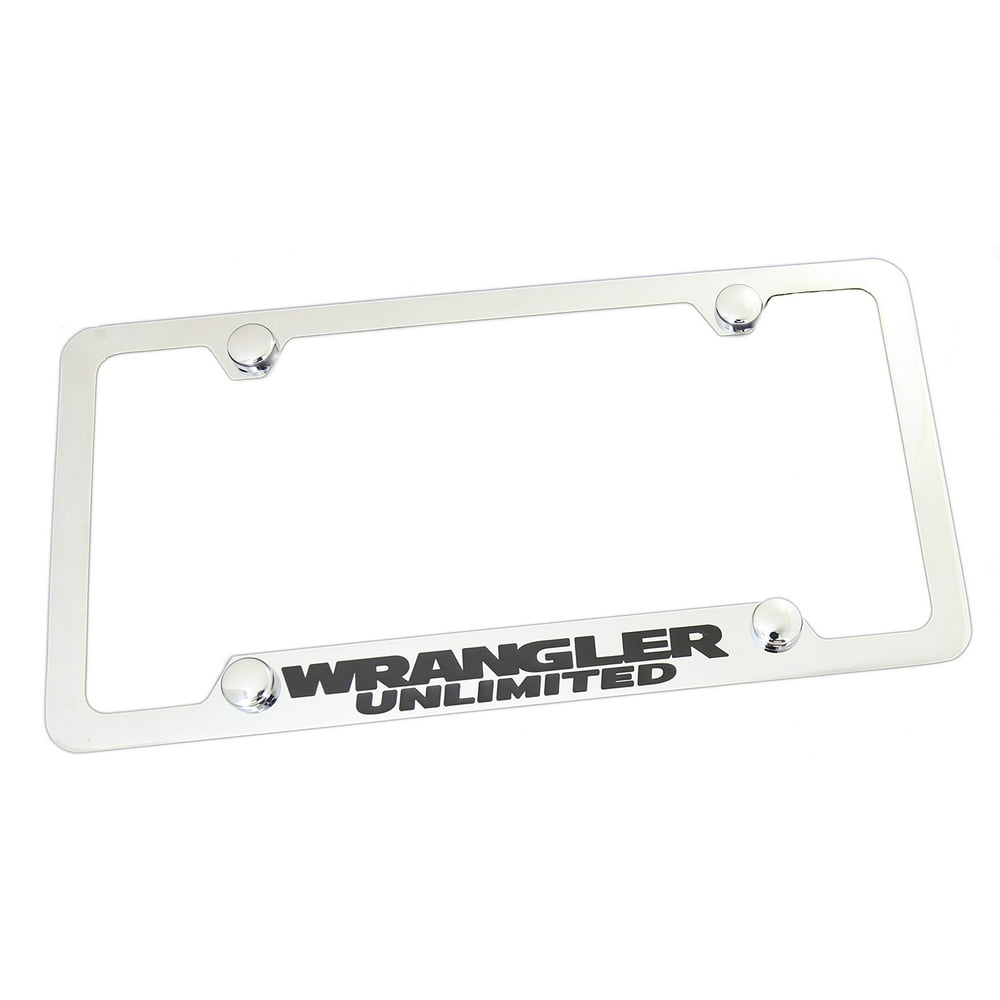 Jeep Wrangler Unlimited License Plate Frame With 4 Hole (Chrome ...