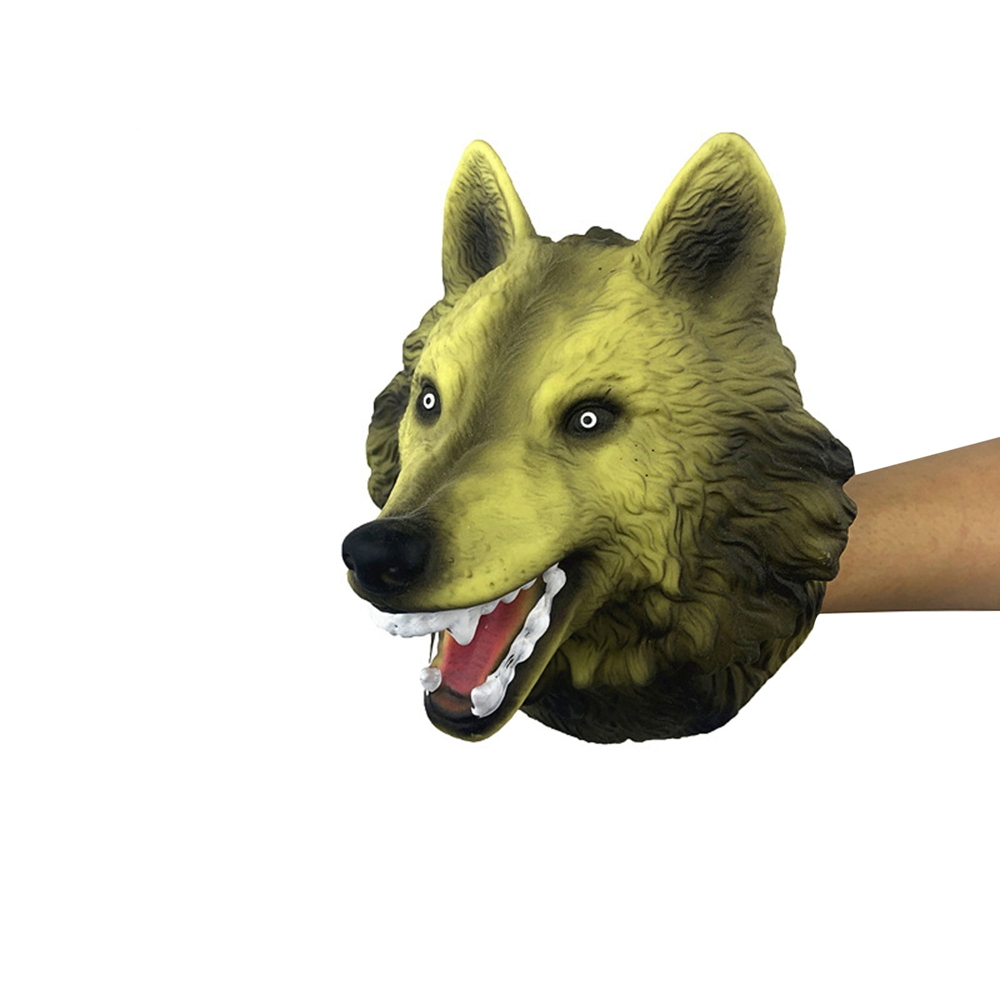 SAYOO Hand Puppets Realistic Latex Soft Animal Head Toys Rubber ...