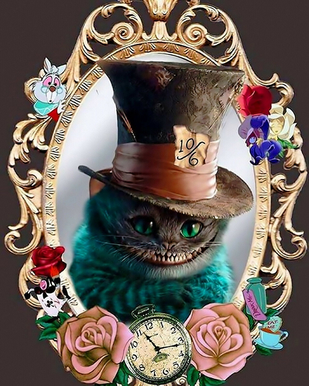 Cheshire Cat Portrait - CANVAS OR PRINT WALL ART - Walmart.com