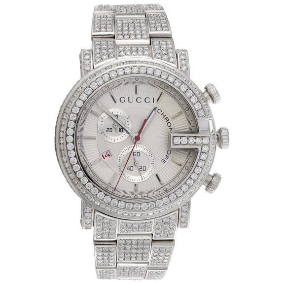 Gucci Ya126401 Diamond Watch White Dial 38mm Stainless Steel Rose PVD 1 ...