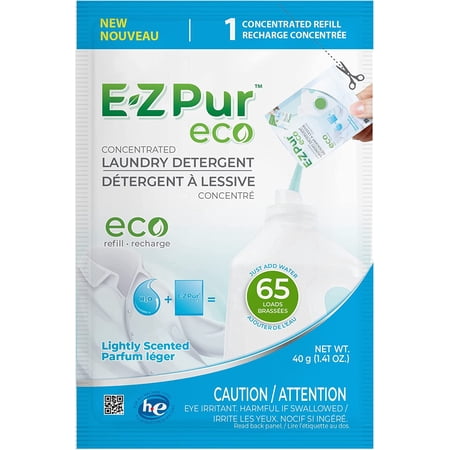 EZ Pur Eco Concentrated Laundry Detergent, 65 Load Refill, Lightly ...