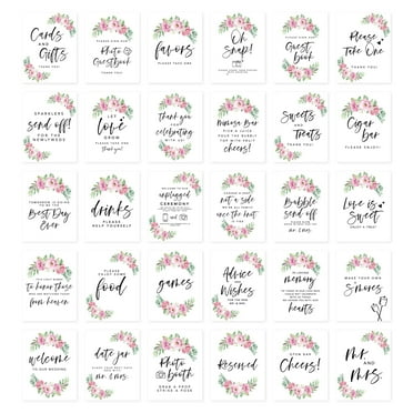 Koyal Wholesale Brush Script Wedding Signs Bundle Set for Ceremony ...