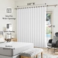 Faux Linen Fabric Vertical Shades Grayish White 100"W x 96"L (Pack of 1 ...