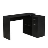 180° Rotating L Shaped Computer Desk with Drawer & Cabinet, Home Office ...