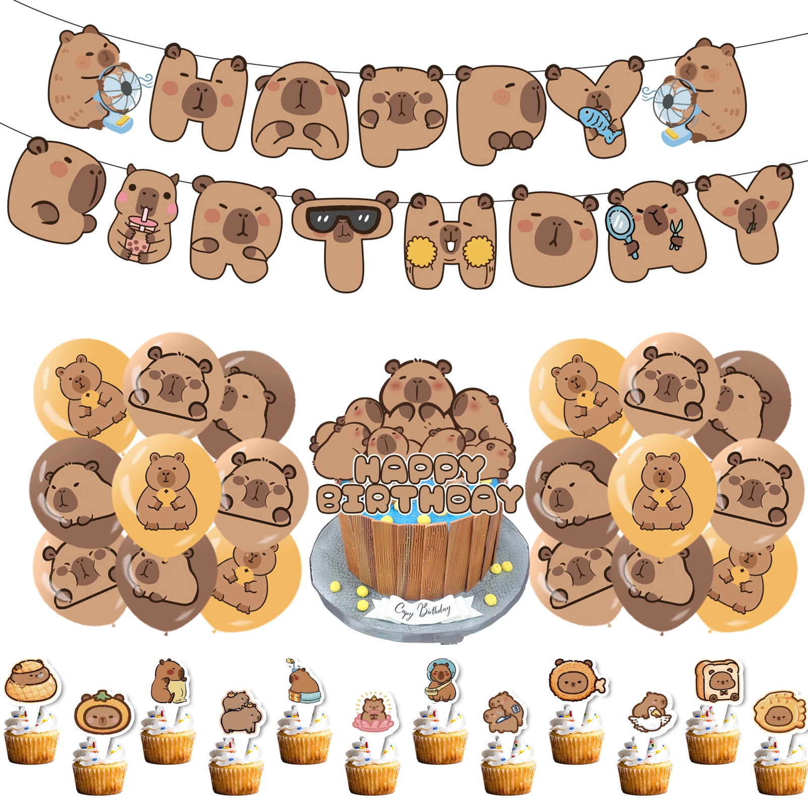 Click here for Langgg Paper Capybara Themed Party Decor - Diy Bir... prices