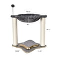 Petfamily Sisal Indoor Cat Scratcher, 3-in-1 Hammock with Ball Track ...