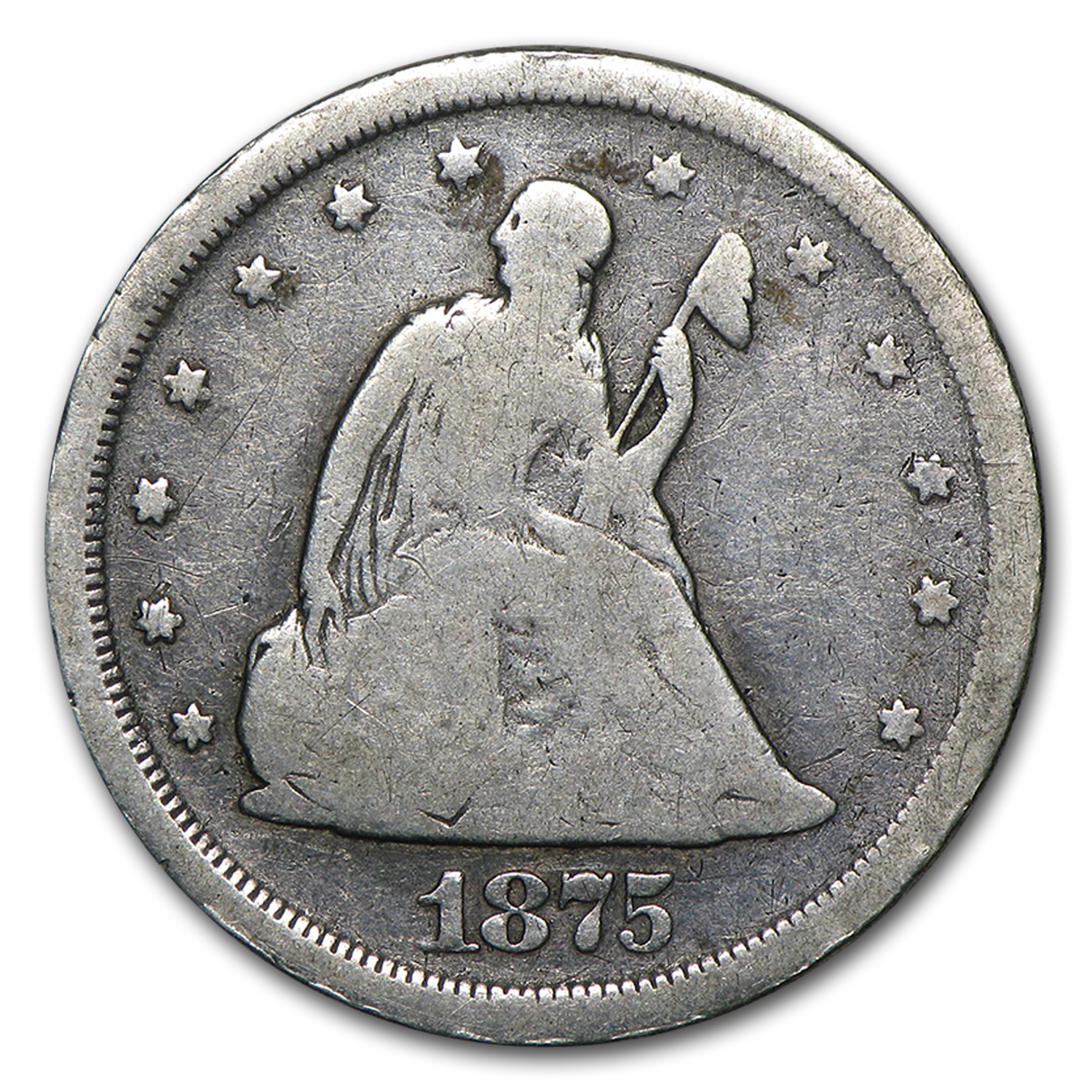 1875-S Twenty Cent Piece VG - Walmart.com