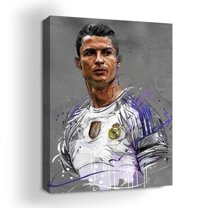 Ronaldo Canvas Wall Art by Mavis Print- 18x24 inches Football Wall ...
