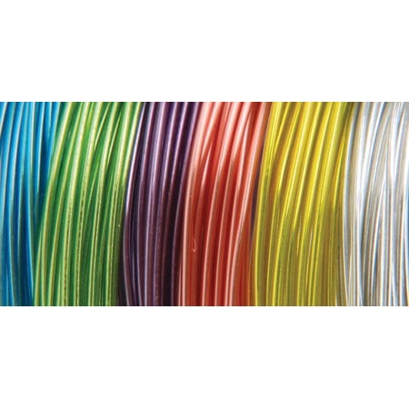 Plastic Coated Fun Wire Value Pack 9' Coils-Translucent - 24 Gauge, 6 ...