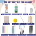 2.2 Lbs Air Dry Clay for Adults with Gloss Varnish and 26 Pcs Sculpting ...