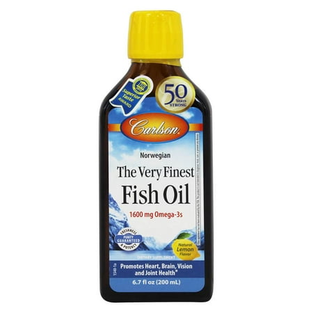 Carlson Labs - The Very Finest Norwegian Fish Oil Liquid Omega-3's DHA ...