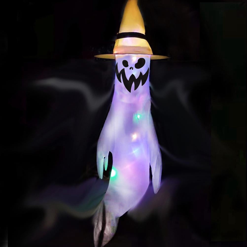 ADVEN Halloween Decorations Ghost Windsock LED Luminous Hanging Spooky ...