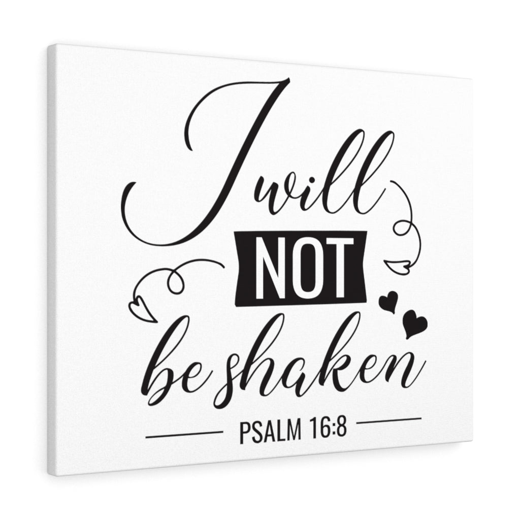 Scripture Walls I Will Not Psalm 16 8 Bible Verse Canvas Christian Wall