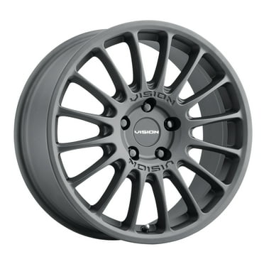 American Muscle 15x10 55 Rally Silver Wheel 5x5 (-32mm) Powder Coated ...