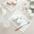 BalsaCircle 100 White Rectangle Disposable Paper Doilies PLacemats Lace ...