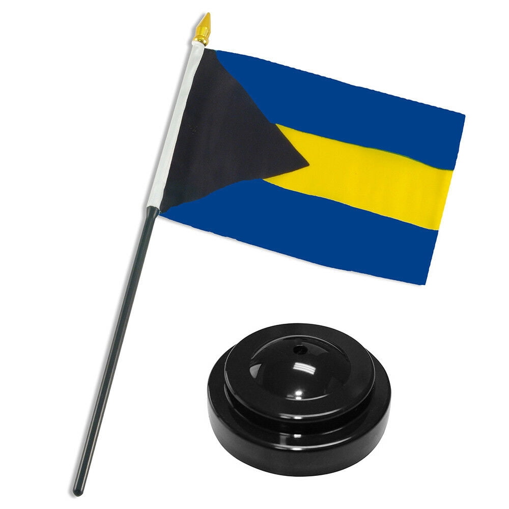 Bahamas 4"x6" Flag Desk Set Table Stick Black Base - Walmart.com