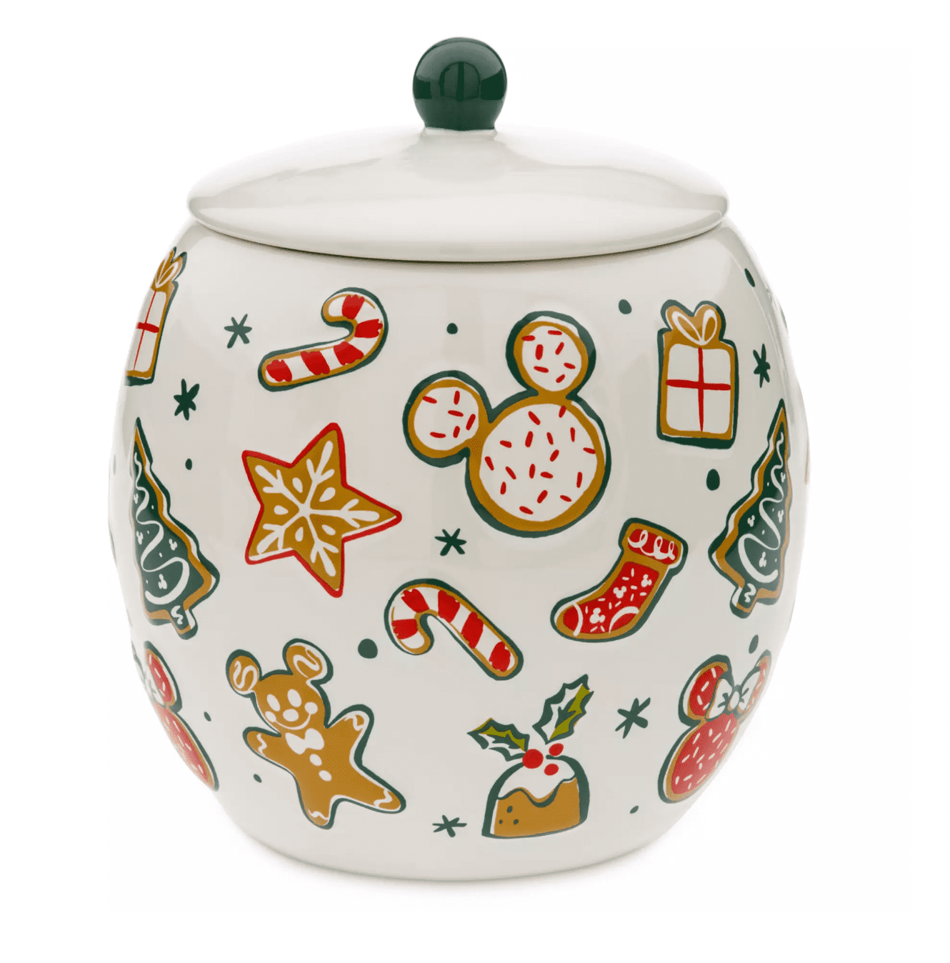 Disney Vintage Mickey and Minnie Christmas Cookie Jar with Lid New ...