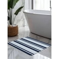 Blue and Soft Diatomaceous Earth Mat, Dark Blue Stripes Minimalist ...