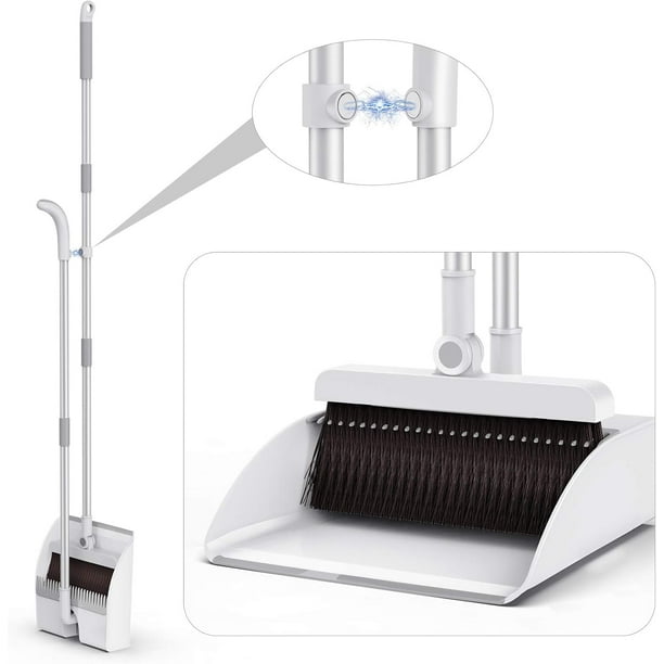 Space Saving Broom And Dustpan Set, Including An Adjustable Long Handle ...